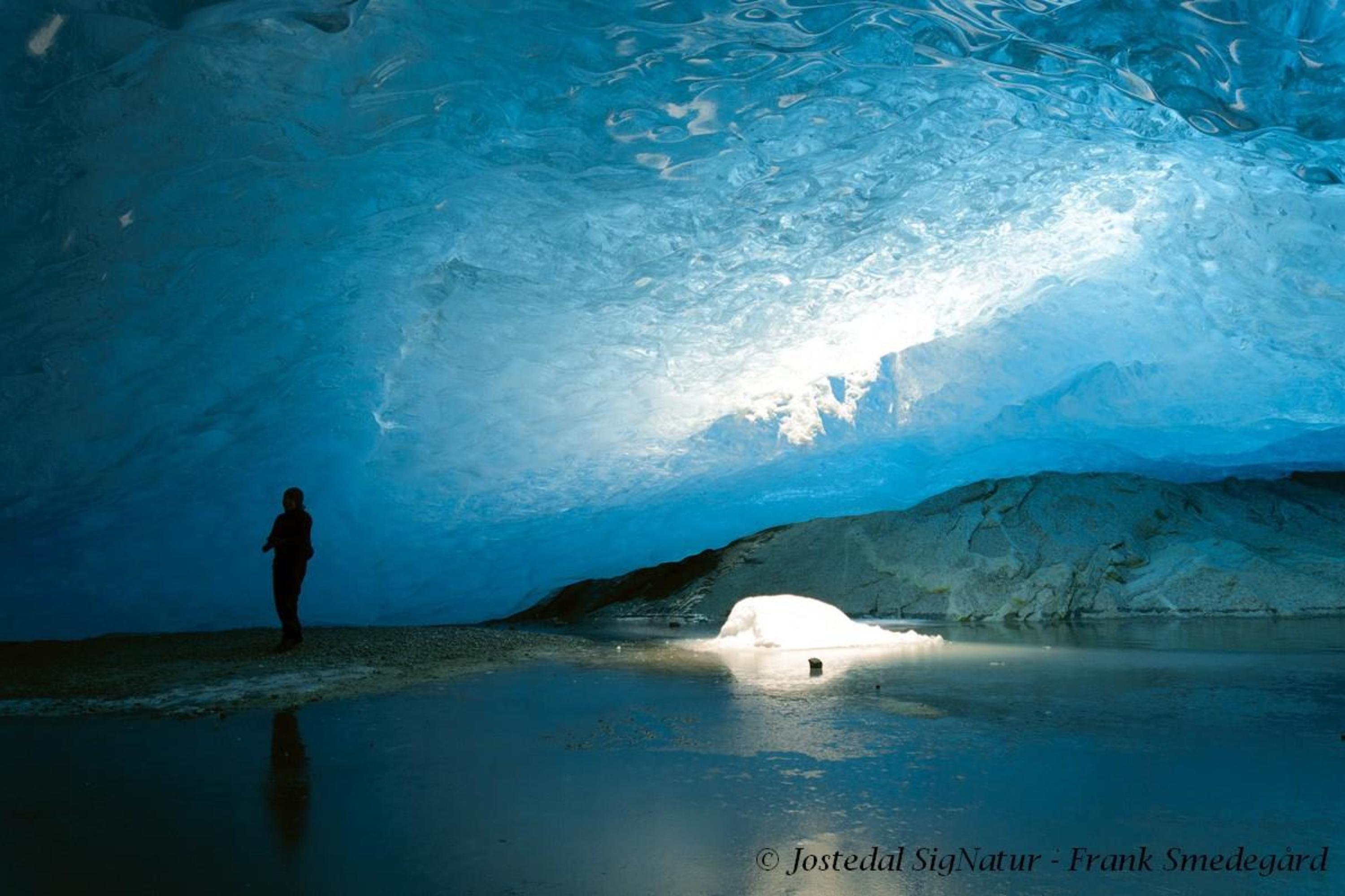 blue ice cave